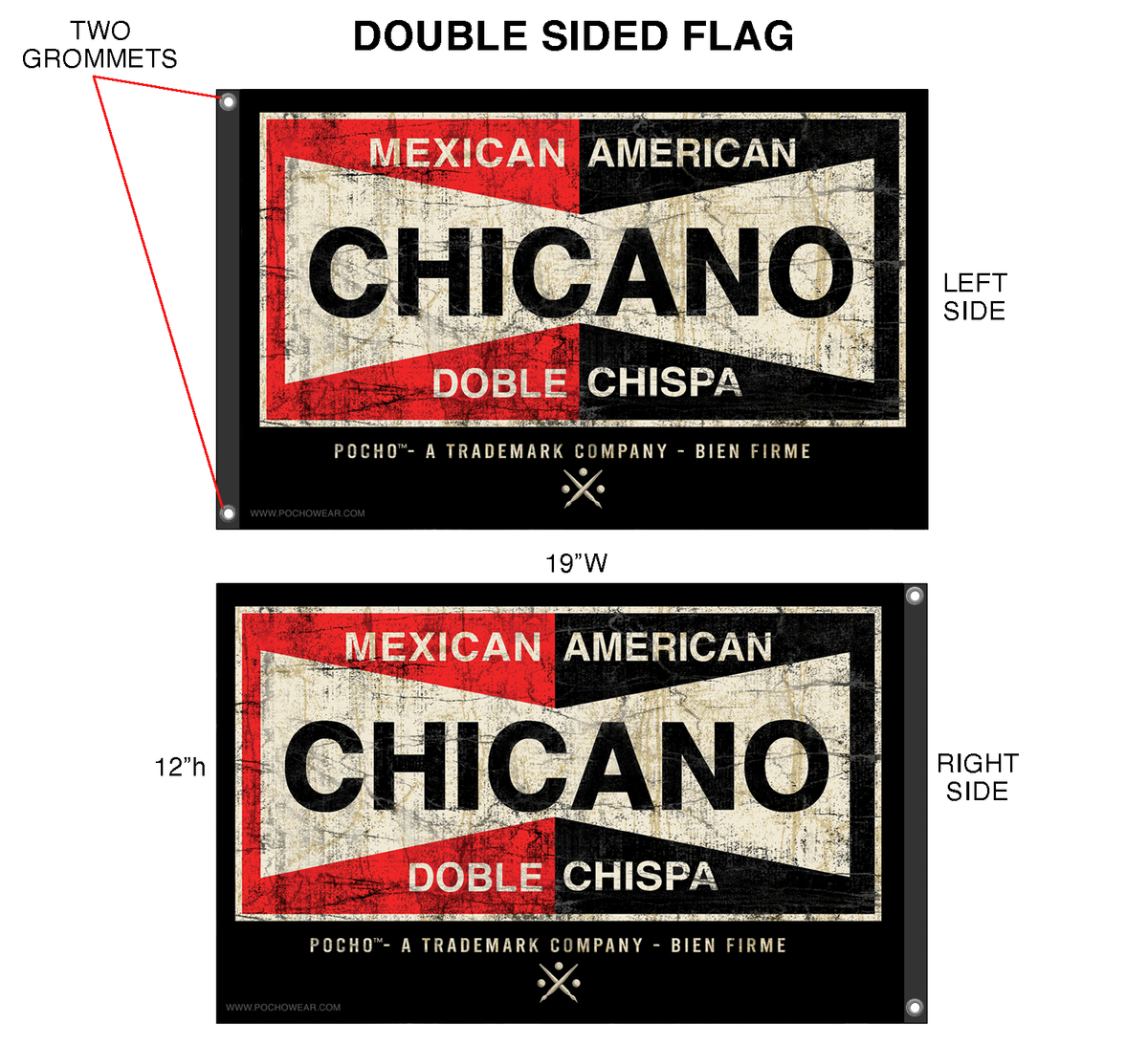 Doble Chispa ATV UTV Boat Flag – Pocho Wear